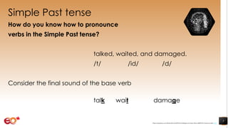pronouncing simple past verbs | PPT