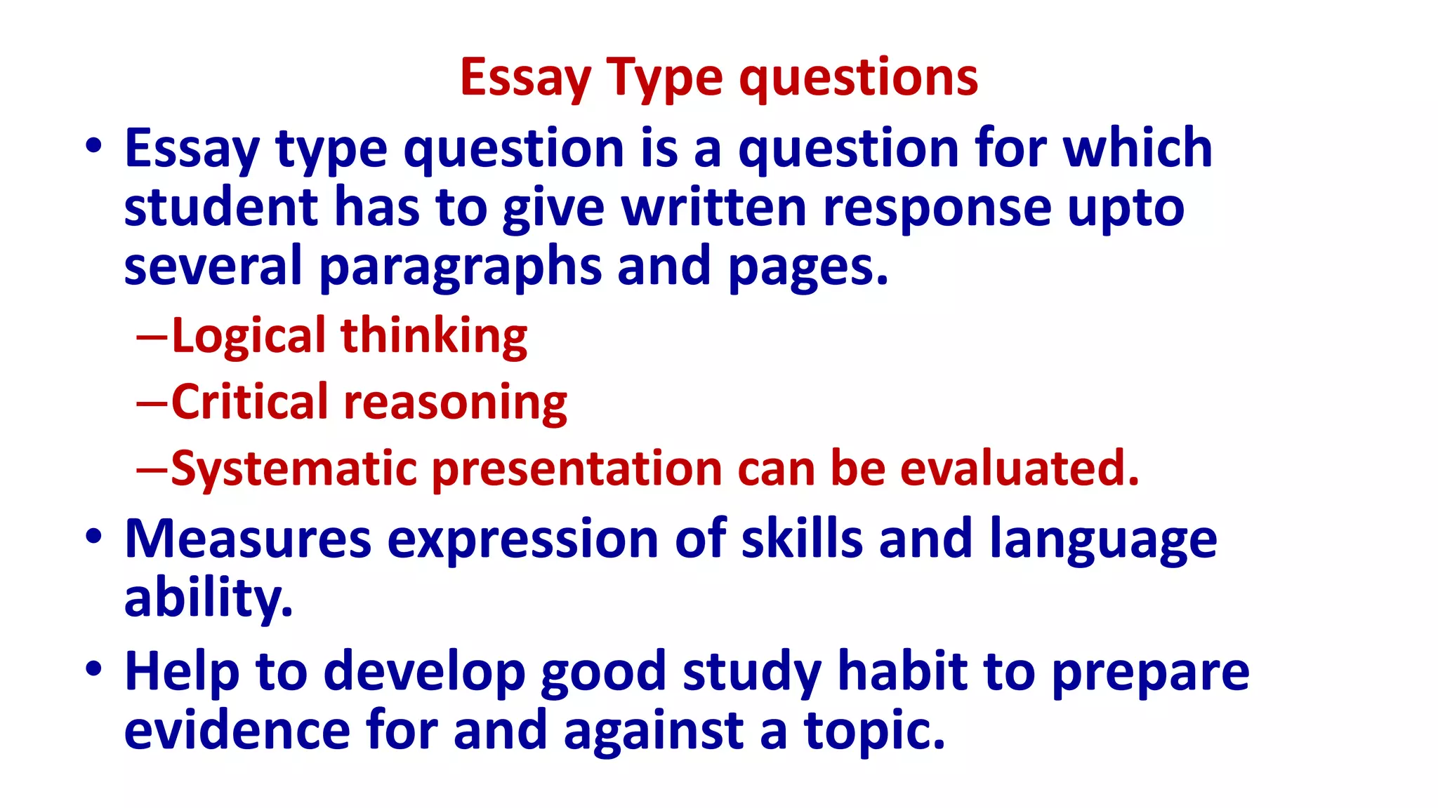6. types of test items | PPTX