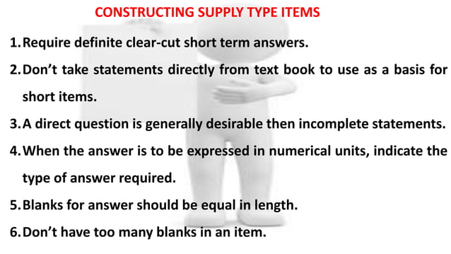 6. types of test items | PPTX