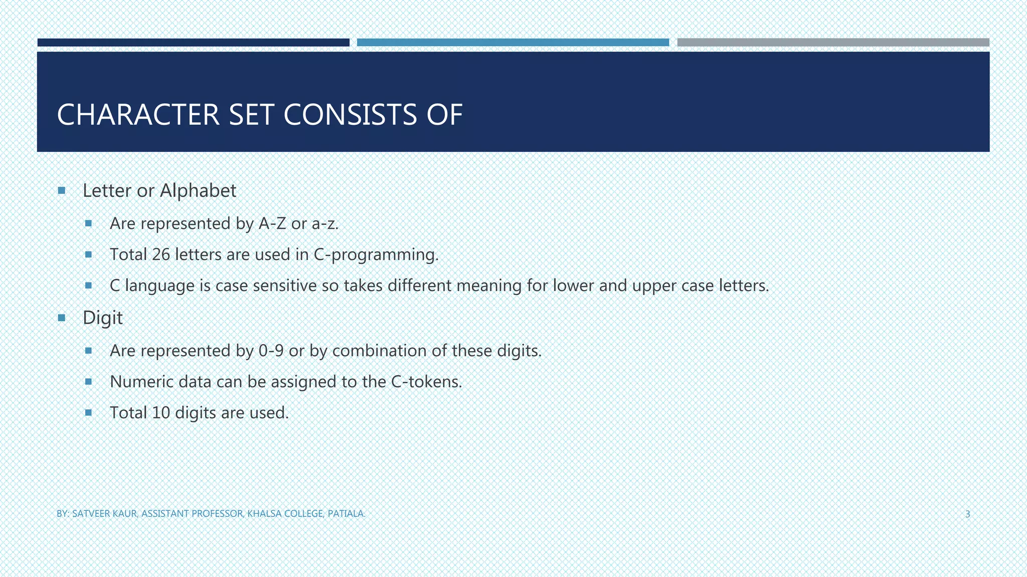 Character set in C | PPTX