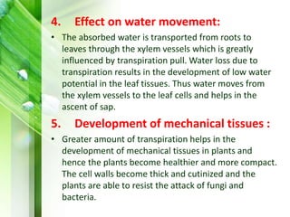 Transpiration and factors affecting transpiration | PPT