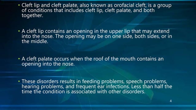 Cleft Lip and Cleft Palate | PPTX | Ear, Nose and Throat Conditions ...