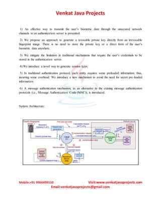 6.designing secure and efficient biometric based secure access mechanism for cloud services | DOCX