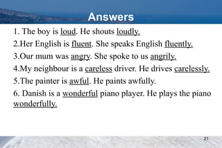 Functional English 08. Adverb and Its Types (Code. 0064) | PPT