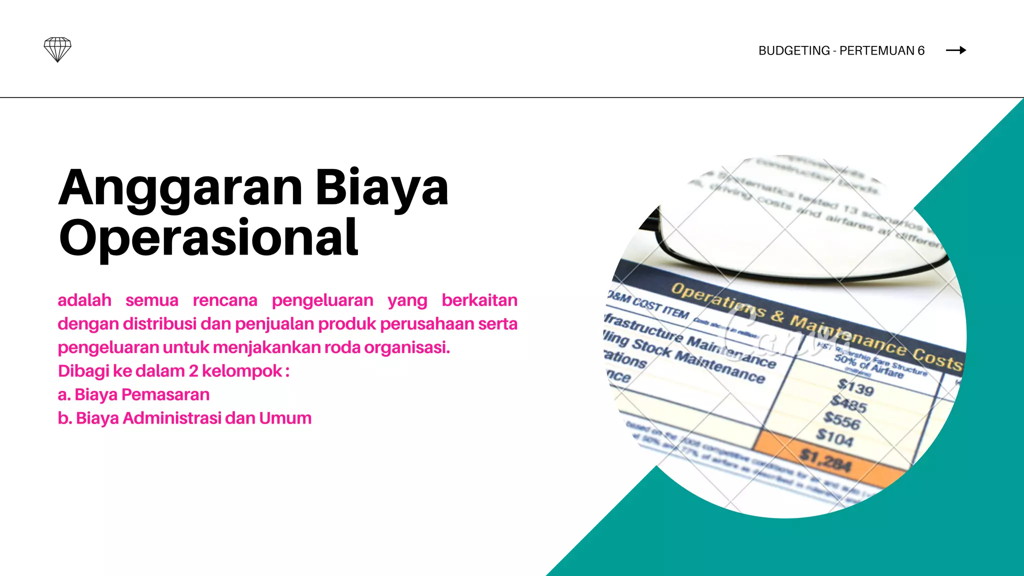 Anggaran Biaya Operasional | PDF