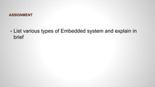 Classification of embedded systems | PPTX