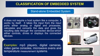 Classification of embedded systems | PPTX