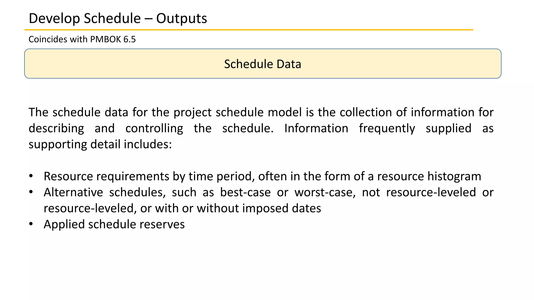 6.5 Develop Schedule | PPTX