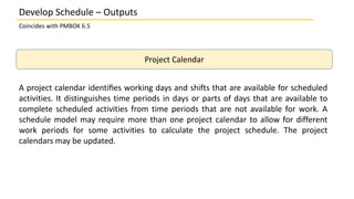 6.5 Develop Schedule | PPTX