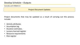 6.5 Develop Schedule | PPTX