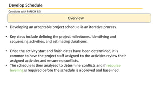6.5 Develop Schedule | PPTX