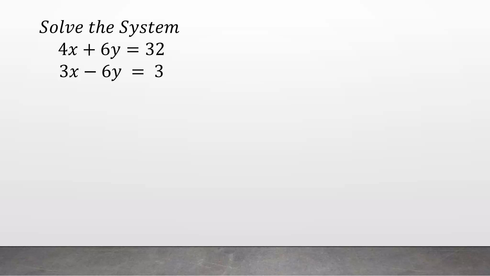 6.3 solve by elimination | PPT