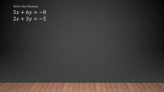 6.4 elimination using multiplication | PPTX