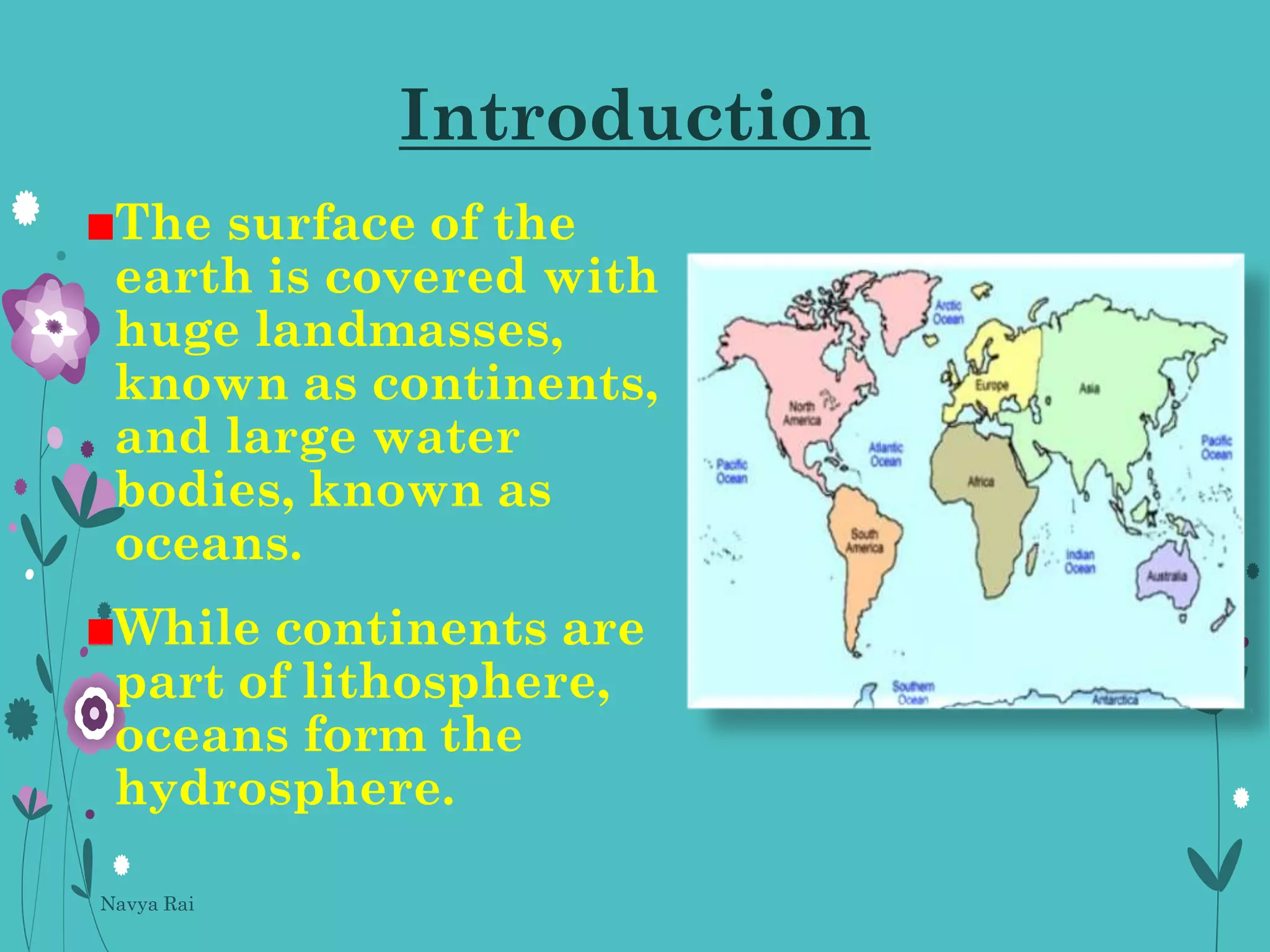 Grade - 6 Geography Ch.6. continents and oceans | PDF
