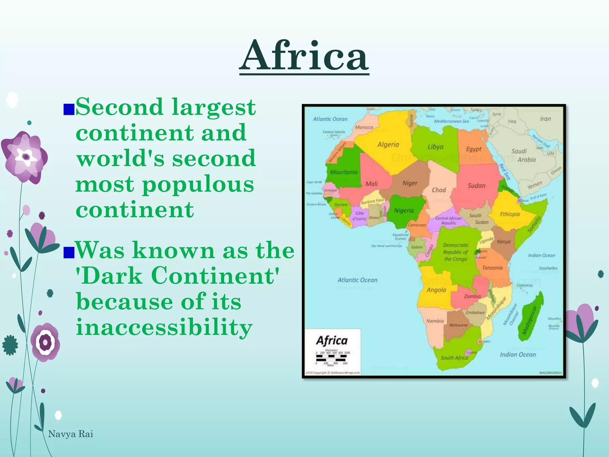 Grade - 6 Geography Ch.6. continents and oceans | PDF