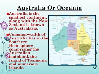Grade - 6 Geography Ch.6. continents and oceans | PDF