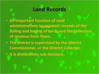 6. Rural administration- Grade 6 - Civics | PDF