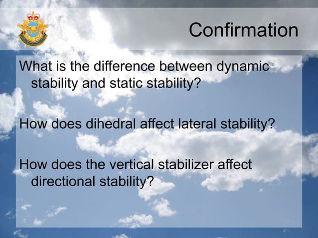 aircraft static and dynamic stability,longitudinal and lateral | PPT