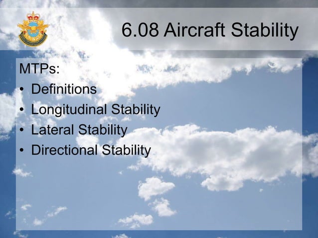 aircraft static and dynamic stability,longitudinal and lateral | PPT ...