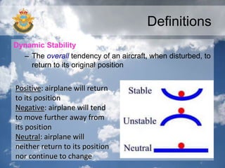aircraft static and dynamic stability,longitudinal and lateral | PPT