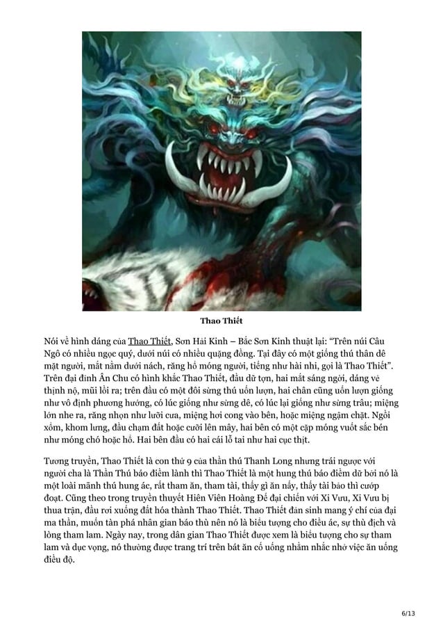 Truyền Thuyết Về Tứ Đại Hung Thú Thời Thượng Cổ | PDF