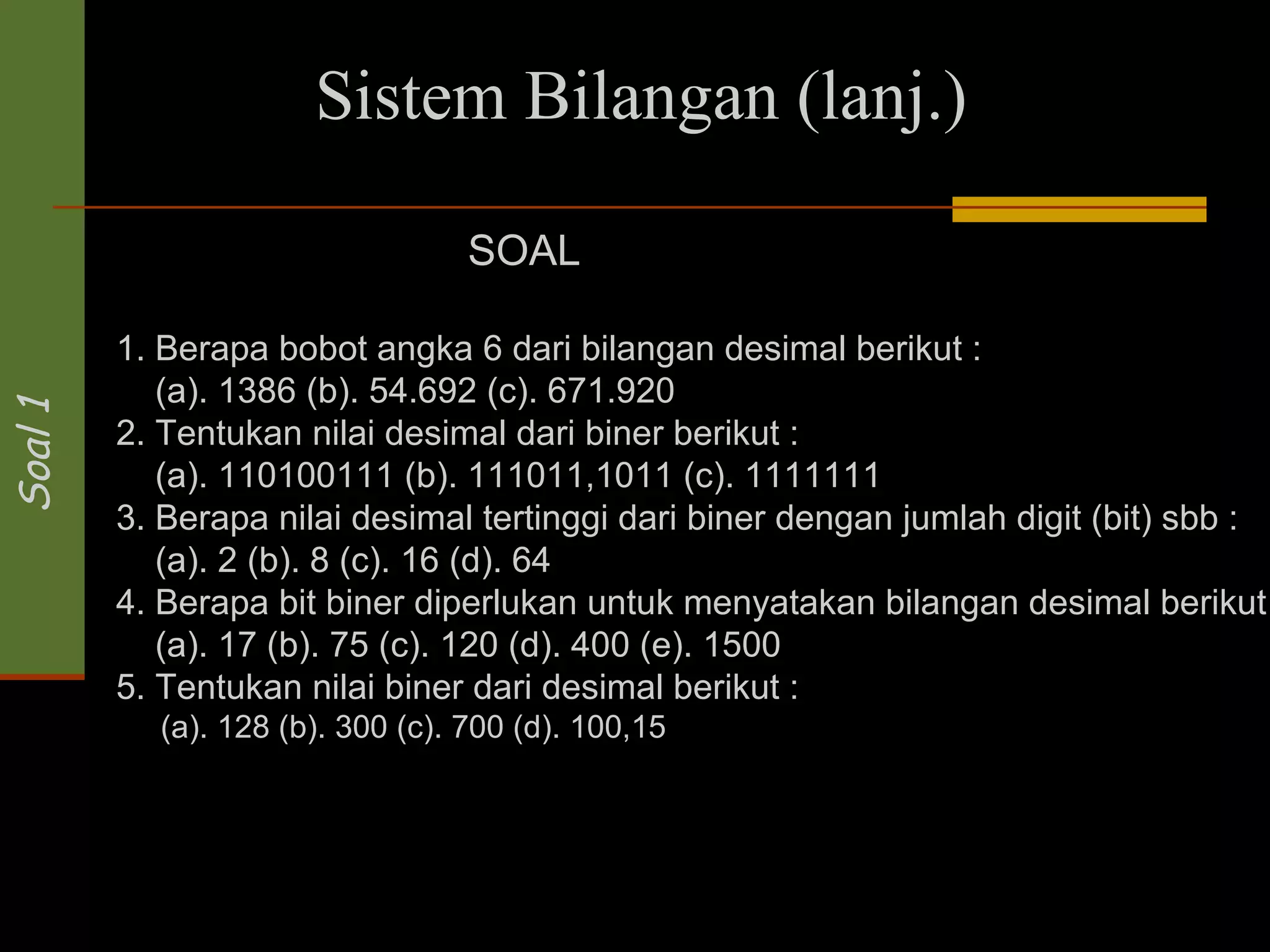 6 sistem bilangan | PPT