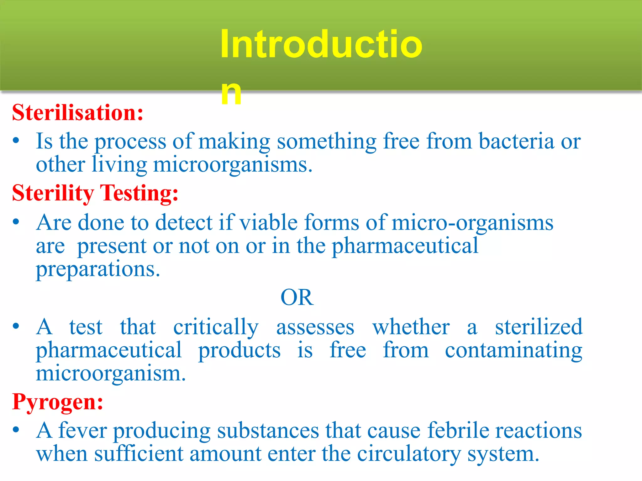 6. Sterility testing | PPTX
