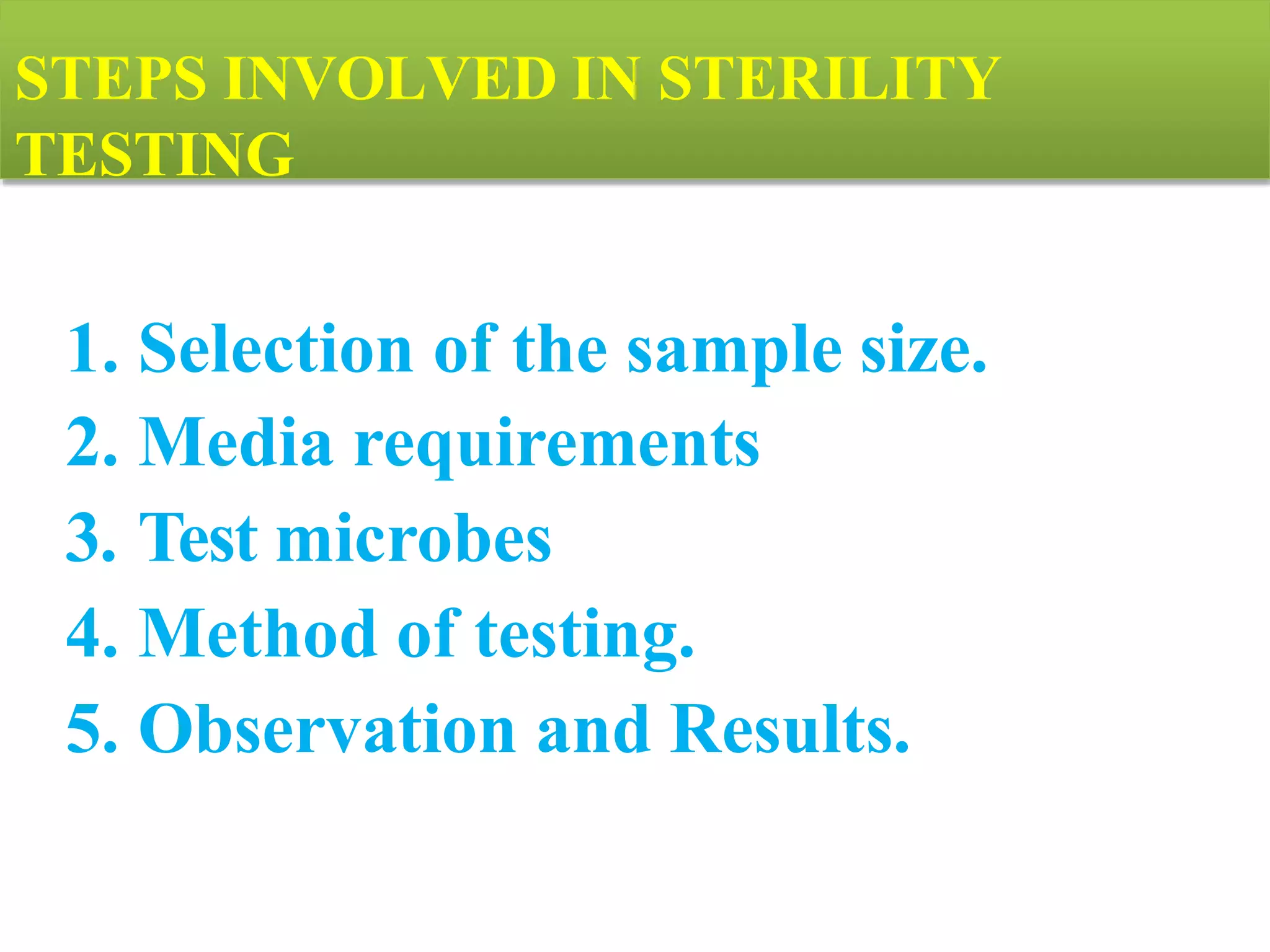 6. Sterility testing | PPTX