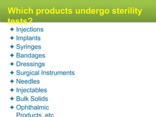 6. Sterility testing | PPTX