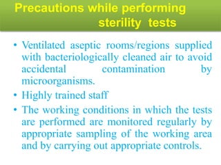 6. Sterility testing | PPTX