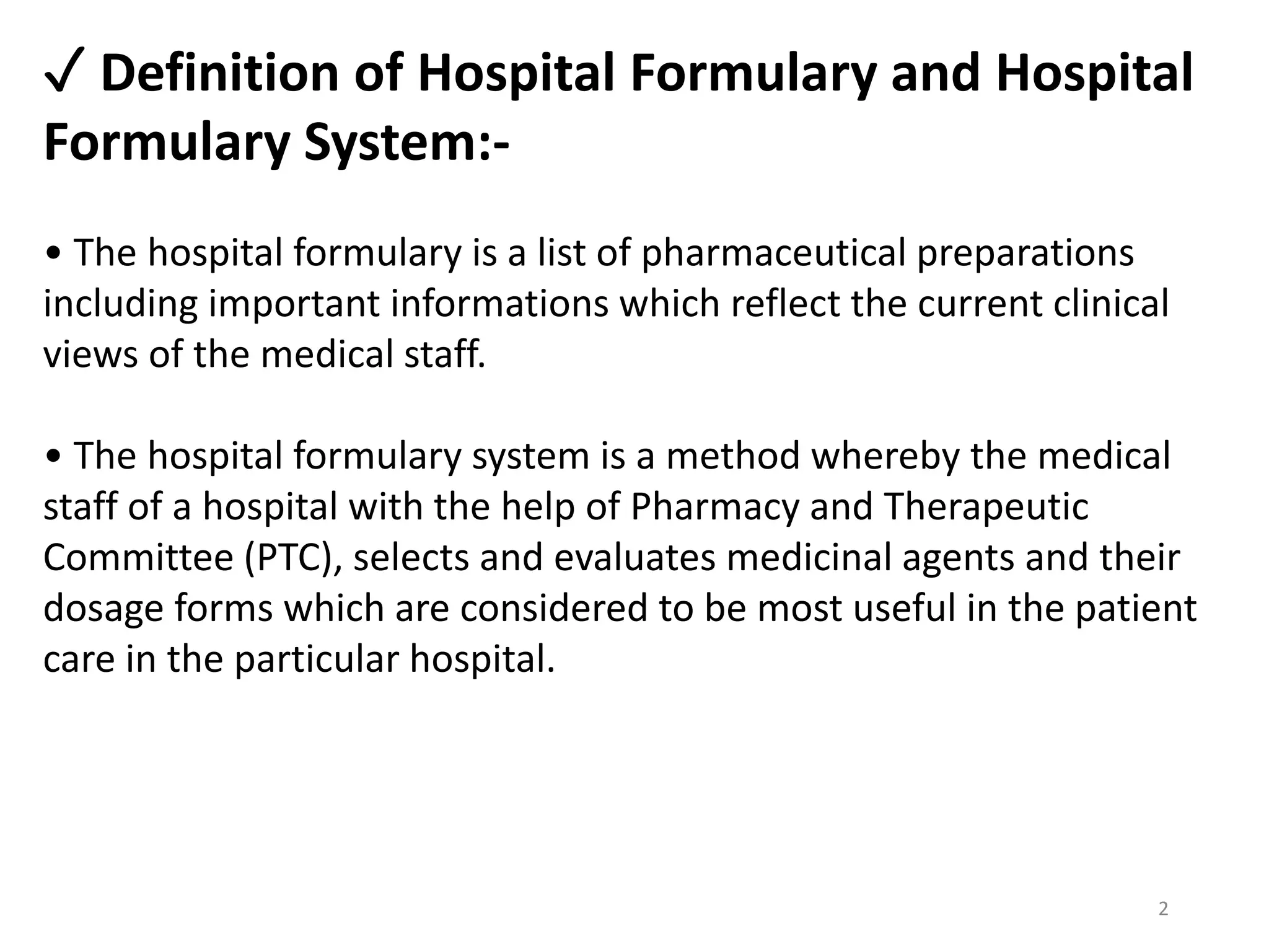 Hospital Formulary | PPTX