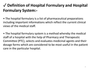 Hospital Formulary | PPTX