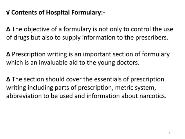 Hospital Formulary | PPTX