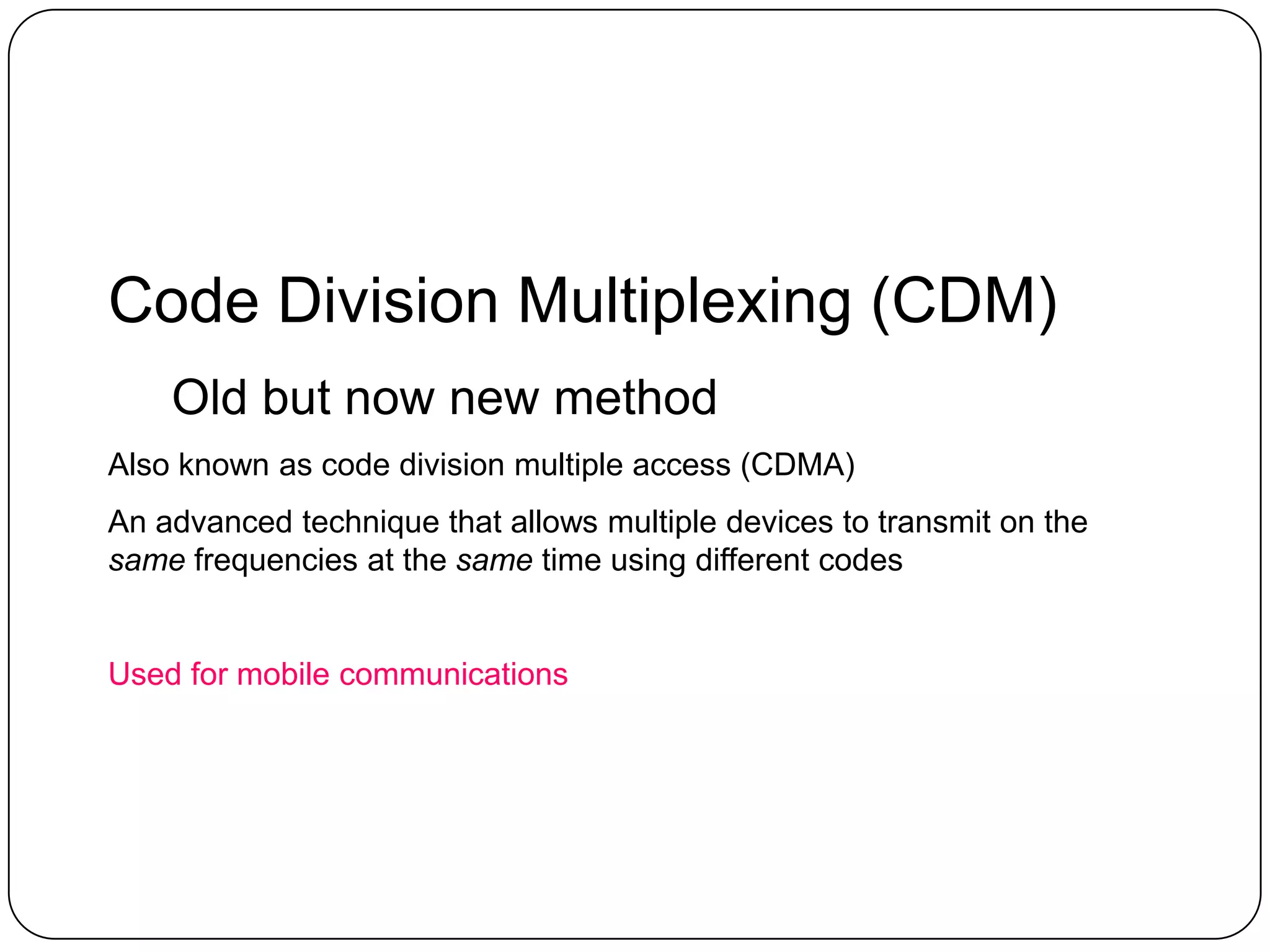 Multiplexing, Frequency Division Multiplexing (FDM), Time Division Multiplexing (TDM ...