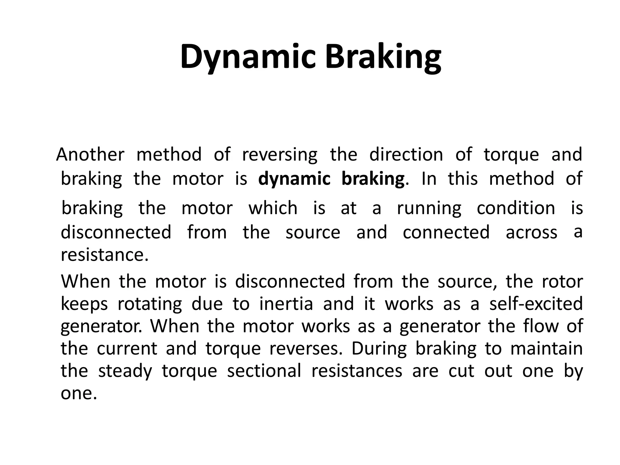Breaking,Types of Electrical Braking system, Regenerative Braking ...