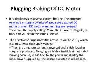 Breaking,Types of Electrical Braking system, Regenerative Braking ...