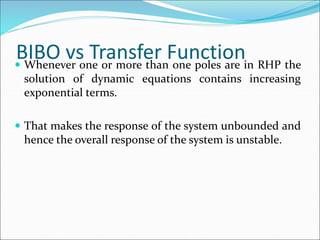 Transfer Function, Concepts of stability(critical, Absolute & Relative ...