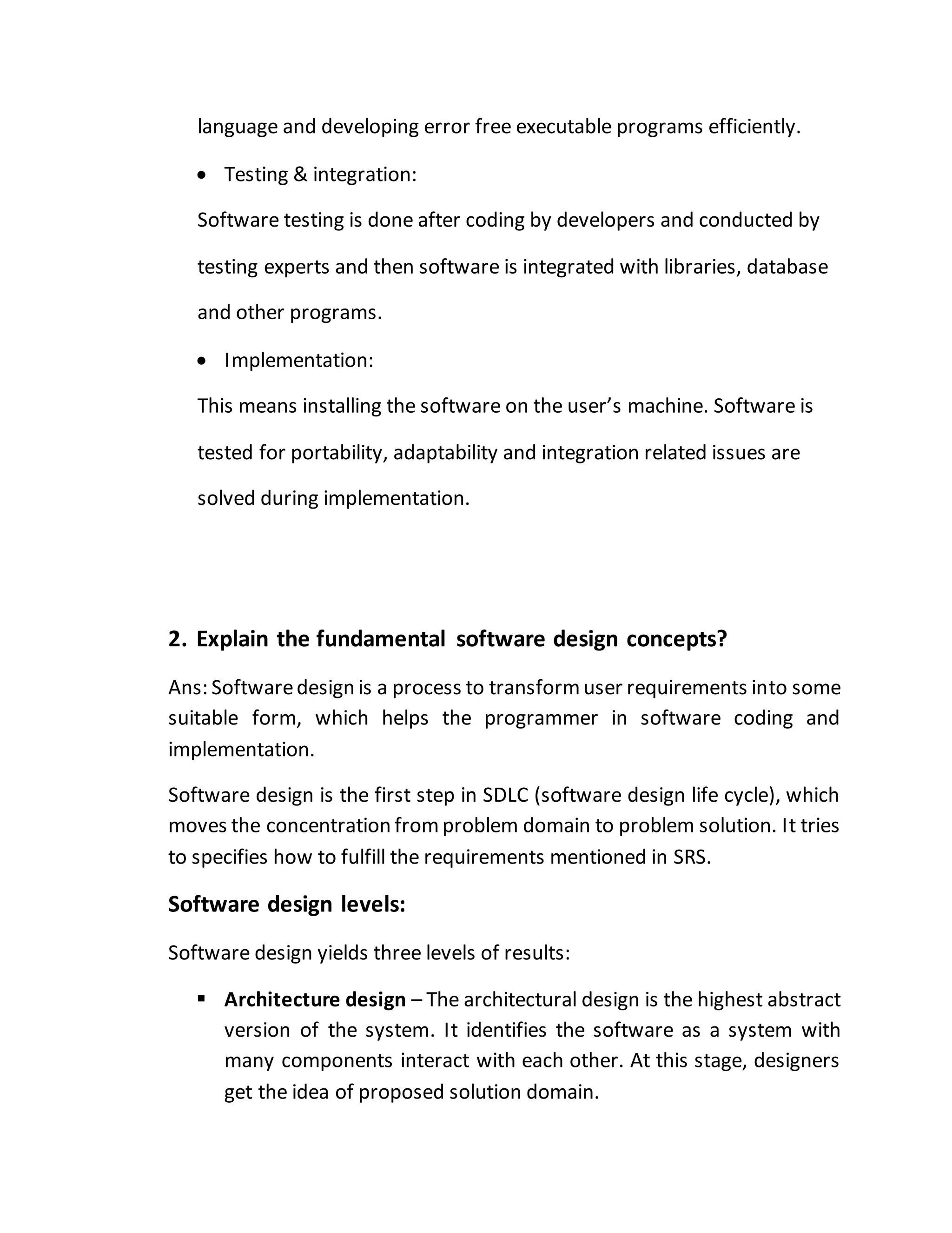 Software Engineering Solved Past Paper 2020 | DOCX