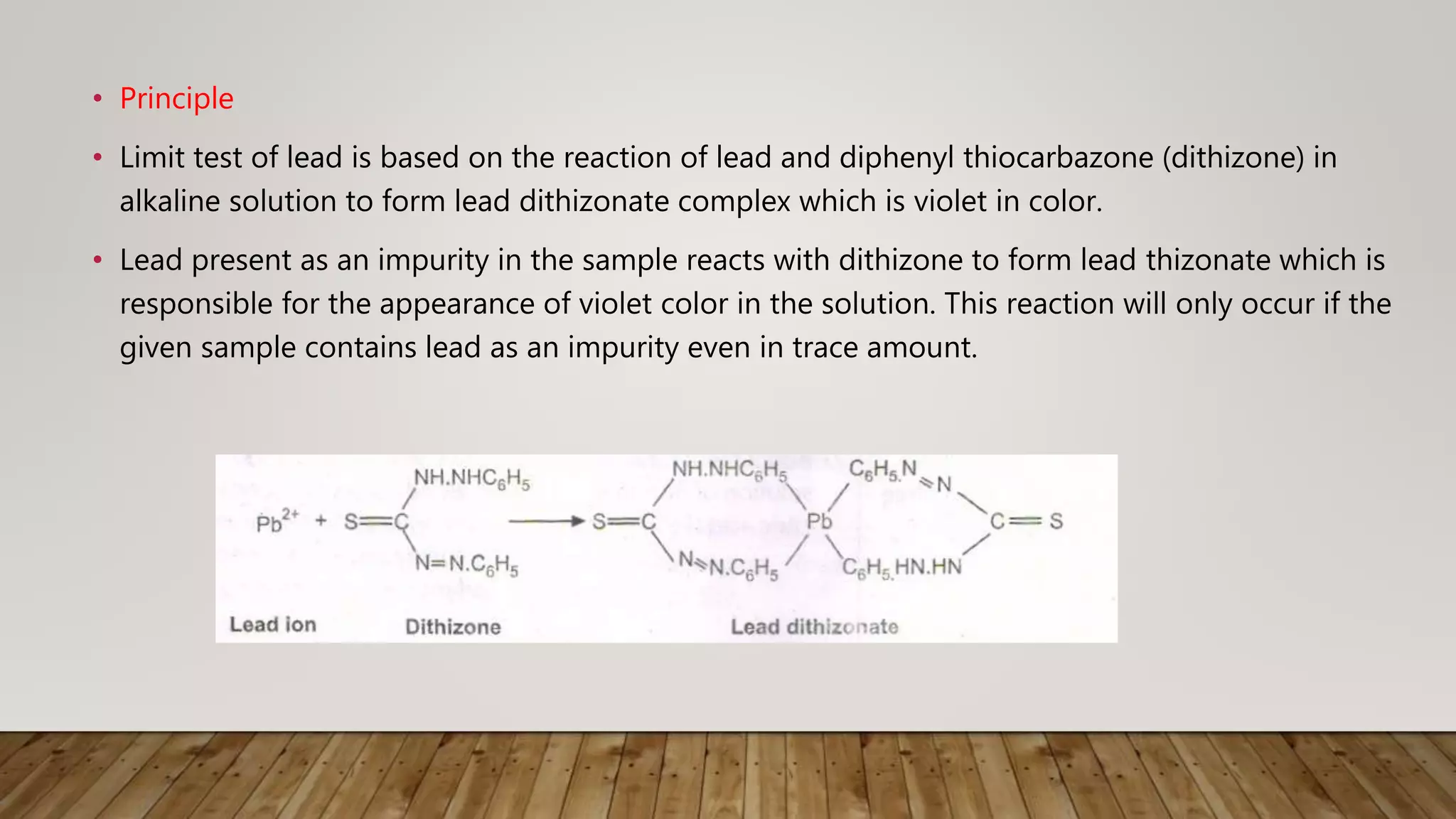 limit test for lead | PPTX