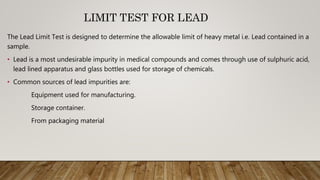 limit test for lead | PPTX