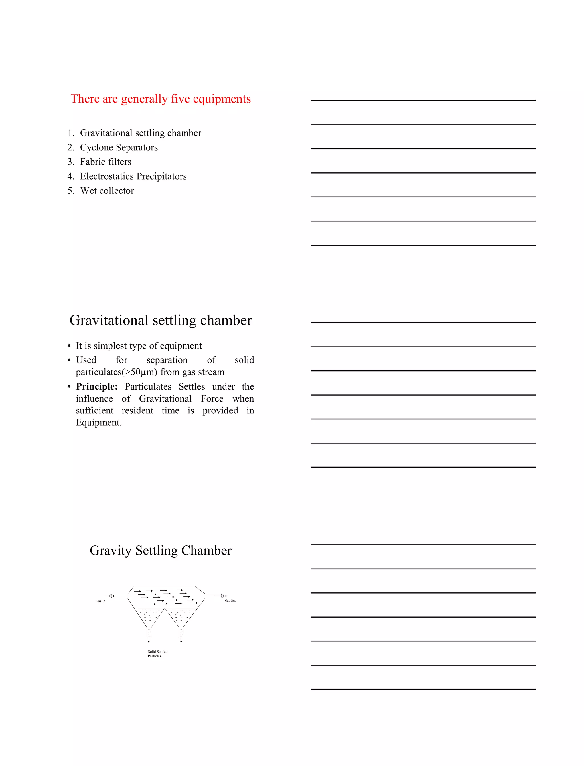 6. gravity settling chamber | PDF