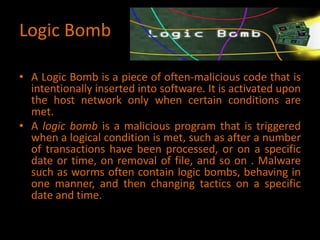 Types of attack -Part3 (Malware Part -1) | PPT | Free Download