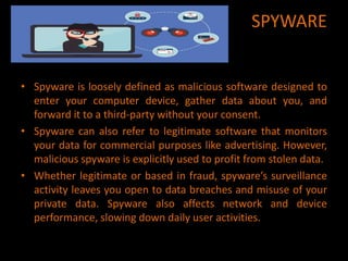Types of attack -Part3 (Malware Part -1) | PPT | Free Download