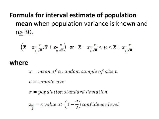 6. point and interval estimation | PPTX