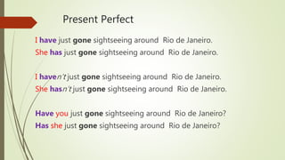 Travelling, tenses | PPTX