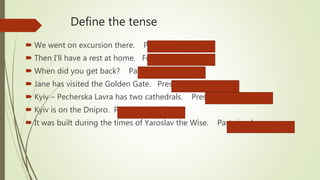 Travelling, tenses | PPTX