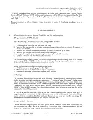 Management of Bi-Temporal Properties of Sql/Nosql Based Architectures – A Review | PDF