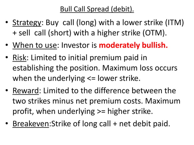 directional strategies spreads | PPT