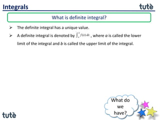 Integrals - definite integral and fundamental theorem | PPTX