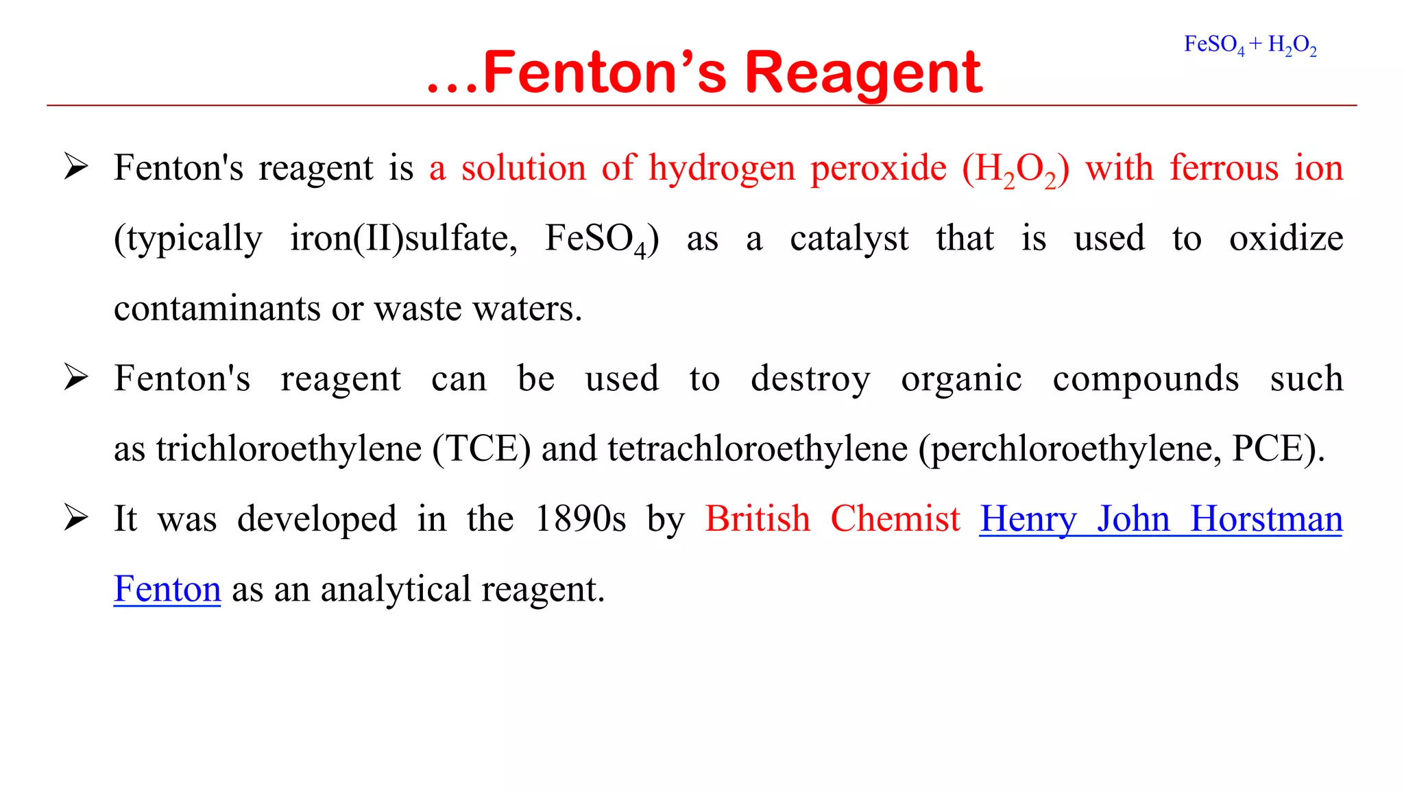 6. fenton's reagents | PDF